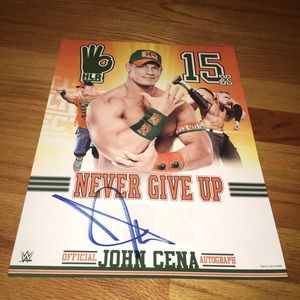 WWE | Accessories | Authentic Wwe Signed John Cena Poster | Poshmark